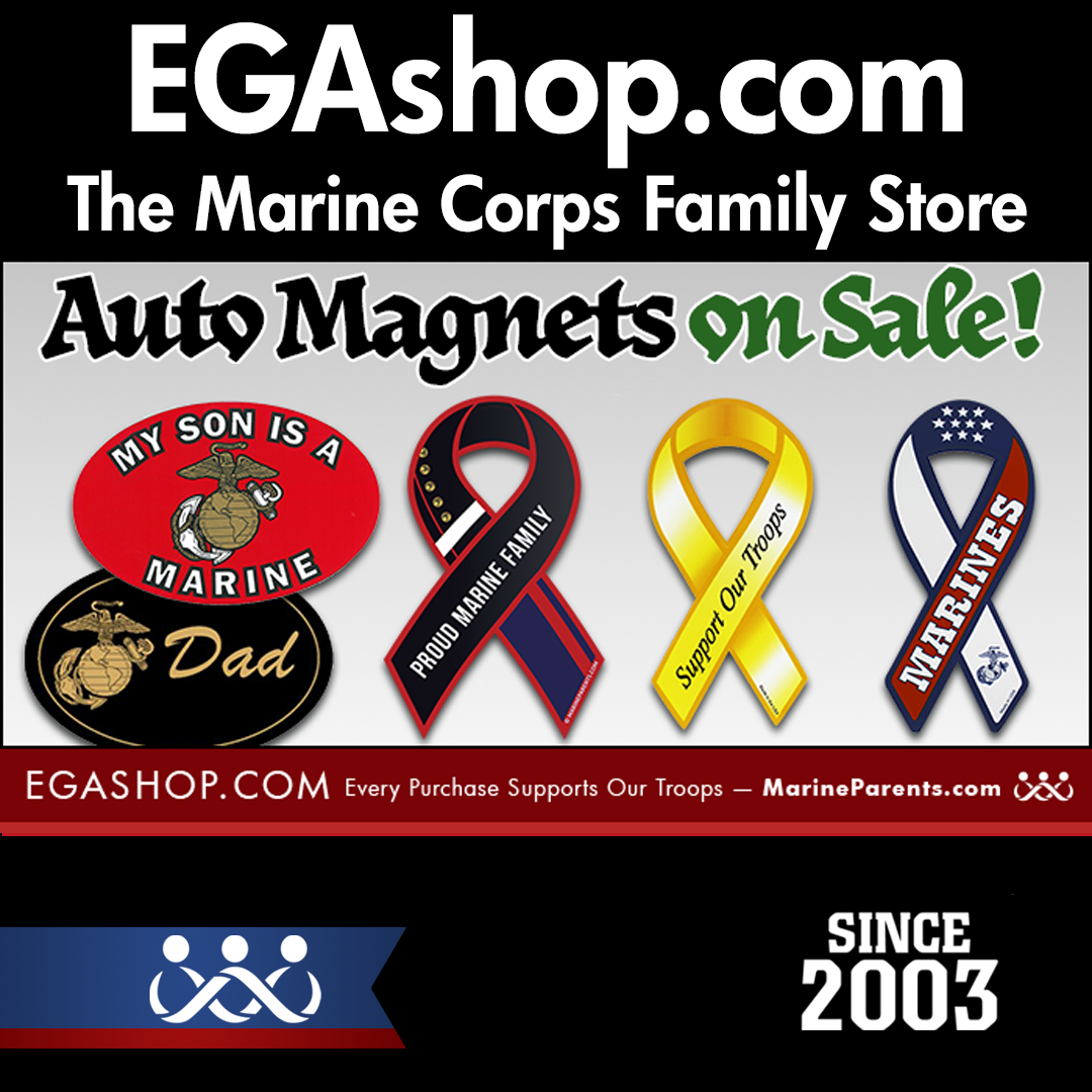Moto your auto with these USMC auto magnets!
