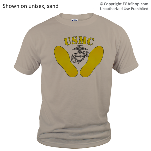 _T-Shirt (Unisex): Yellow Footprints, EGA
