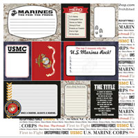Single sheets marine corps scrapbook paper