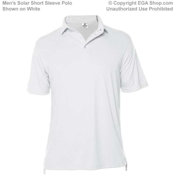 Solar Polo, Unisex, White, Small